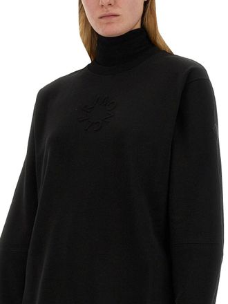 Moncler Logo-Embroidered Cotton Sweatshirt - Black