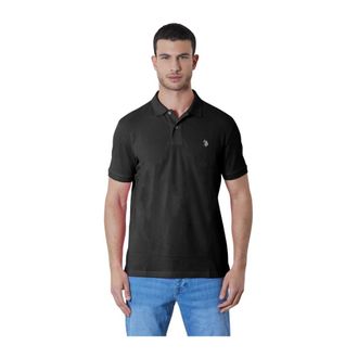 U.S.Polo Association King Polo Shirt 100% Baumwolle Piqu&eacute; - - Tops - Herren - Schwarzk - XL