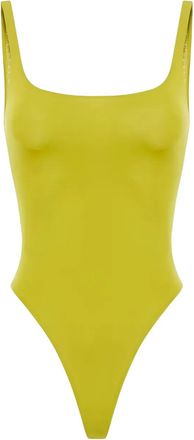 Elisabetta Franchi body à encolure carrée - Vert