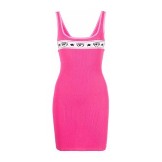 Chiara Ferragni Logomania Yarn Tank Dress - - Dresses - Damen - Rosa - S