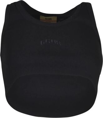 GCDS Gcds, Femme, Tops, Noir, Taille: 38 FR D&eacute;bardeur