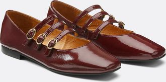 La Redoute Collections Ballerines Babies En Cuir Verni Triple Brides