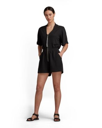 G-Star RAW Damen Contrast Zipper Blouse Jumpsuit, Grau (Raven D19966-C808-976), XXS