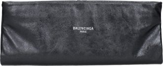 Balenciaga Femmes Pochette Cuir Gris/Acier