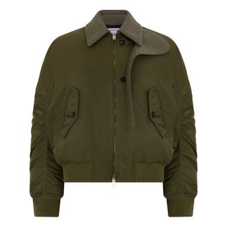 Bottega Veneta Intrecciato Nylon Jacke - - Jackets - Damen - Gr&uuml;n - XS