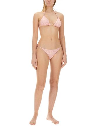 Versace Baroque Print Bikini Bottom - Pink