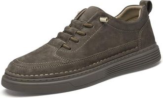 Generic Chaussures basses en cuir v&eacute;ritable pour homme - Style r&eacute;tro - Respirantes et confortables - &Agrave; enfiler, marron, 40 2/3 EU