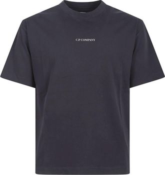 C.P. Company C.p. Company, Homme, Tops, Bleu, Taille: XL Basic Cotton T-Shirt