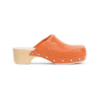Balenciaga Slipper & Pantoletten - Pastel Orange Calf Leather Scholl Clog Mule - Gr. 36 (EU) - in Orange - f&uuml;r Damen
