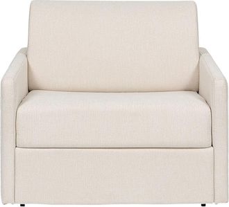 Vente-Unique Schlafsessel mit Matratze - Stoff - Beige - Matratze 14 cm - CALIFE