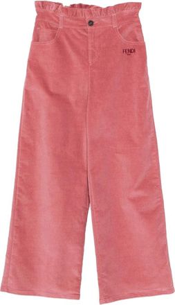 Fendi Ruffled Corduroy Trousers
