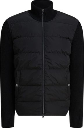 Herno Homme, Vestes, Noir, Taille: S Veste en maille de laine rembourrée de duvet
