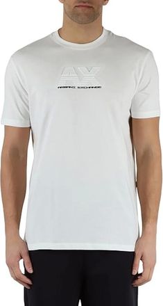 A|X Armani Exchange Homme, Tops, Blanc, Taille: S T-shirt avec Logo en Relief