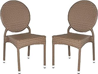 Safavieh Wicker Outdoor Dining Chairs - Set of 2, in Brown