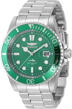 Invicta Pro Diver 50826 Herrenuhr - Quarzwerk - Edelstahl mit gr&uuml;nem Zifferblatt - 42 mm