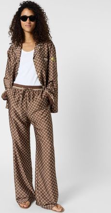 Gerard Darel Pantalon satin&eacute; &agrave; monogramme - CLERY - Marron