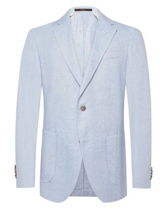 Windsor Ungef&uuml;ttertes Leinensakko mit Fischgr&auml;t-Muster, Shaped Fit in