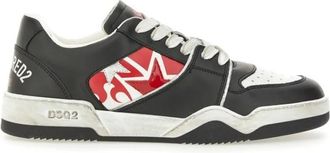 Dsquared2 Low-Top Sneaker - Leather Sneakers - Gr. 40 (EU) - in Schwarz - für Damen