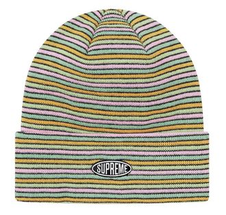 SUPREME Multicoloured Striped Beanie