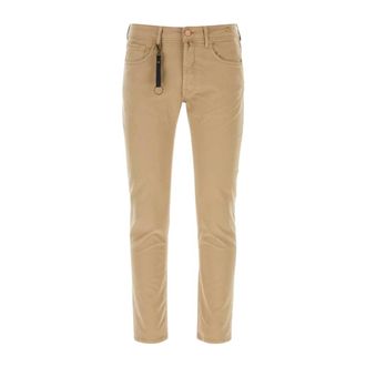 Incotex Homme, Pantalons, Beige, Taille: W42 Pantalon en coton stretch
