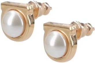 Ferragamo Earrings With Pearls Gancini