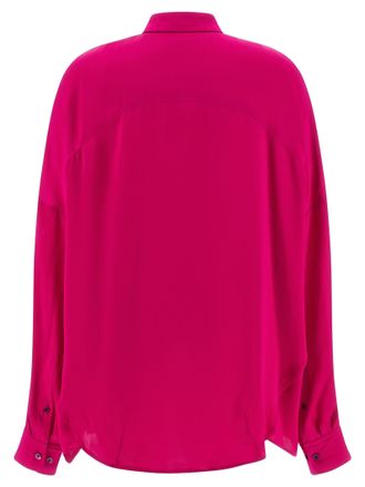 Dries Van Noten Womens Fuchsia Silk Blouse