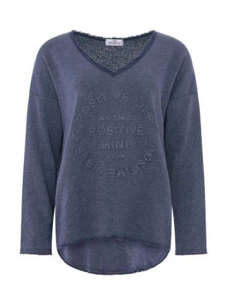 Zwillingsherz Sweatshirt Positive Mind (1-tlg) Fransen