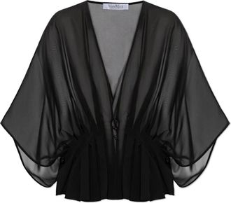 Max Mara Femme, Blouses et Chemises, Noir, Taille: 40 FR Haut en Soie Ombrosa