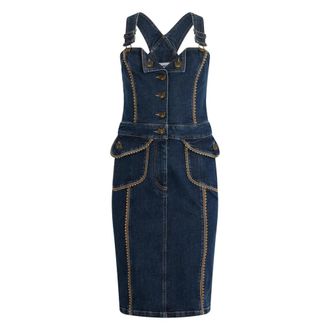 Moschino Denimkleid mit Tr&auml;gern - - Dresses - Damen - Blau - S