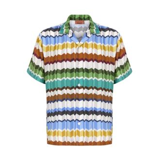 Missoni Zigzag Viskose Bowlinghemd - - Shirts - Herren - Mehrfarbig - L