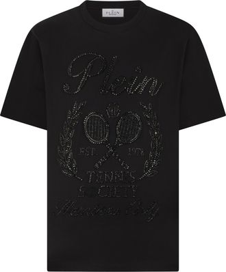 Philipp Plein Round Neck T-Shirt Tennis Society