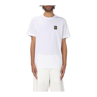 Belstaff Homme, Tops, Blanc, Taille: XL Trialmaster Short Sleeve Logo Tee