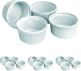 Ibili Ibili 230010 Soufleform, 4-er Set, weiss, aus Keramik, Serie Cer&agrave;mica, H&ouml;he 5 cm, 0,17 Liter (Packung mit 4)