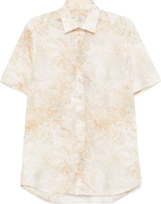 Etro Hemd mit Blumen-Print - Nude
