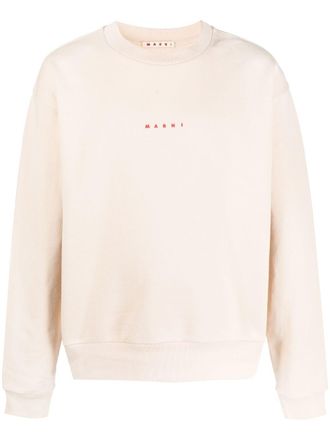 Marni sweat à logo imprimé - Tons neutres