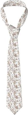 Generic Cravate Pour Hommes Oiseaux Fabuleux Et Pai-Sley Oriental White Formelle Tie &Eacute;troit Cravate DAffaires Pour Affaires Accessoires Mariage