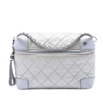 Chanel Sac bandouli&egrave;re matelass&eacute; pr&eacute;-poss&eacute;d&eacute; - Femme - Pre-owned - Gris - Taille: ONE Size