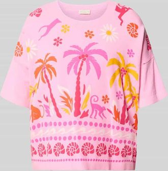 Milano Strickshirt aus Viskose-Mix im Allover-Look