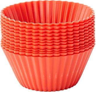 Lékué Muffin-Backform, Silikon, 7 cm, 12 Stück, Rot