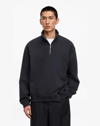Arket Sweatshirt Mit Kurzem Rei&szlig;verschluss -Blau