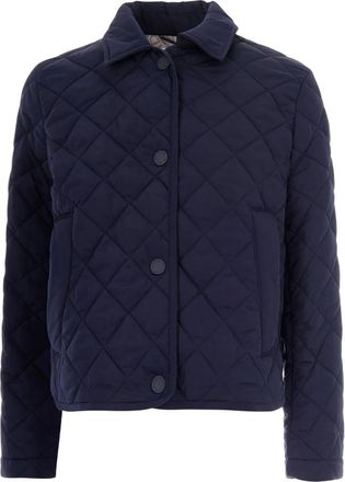 Max Mara Femme, Vestes, Bleu, Taille: 38 FR Giacca in tessuto antigoccia