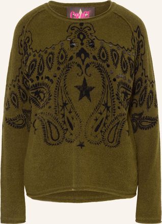 Grace Grace Pullover Mit Pailletten gruen