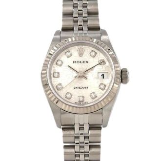 Rolex Montre Pre-owned Datejust en acier inoxydable et or blanc - Femme - Pre-owned - Gris - Taille: ONE Size