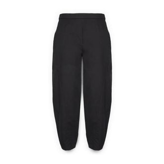 Elena Miro Ballonhose aus Stretch-Baumwolle - - Trousers - Damen - Schwarzk - L