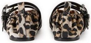 Ganni Ballerines imprim&eacute; l&eacute;opard en coton m&eacute;lang&eacute;