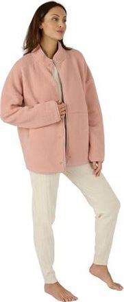 Damart Veste Dint&eacute;rieur Thermolactyl en Maille Moutonn&eacute;e, Femme, Rose, Taille XXL, Manches Longues