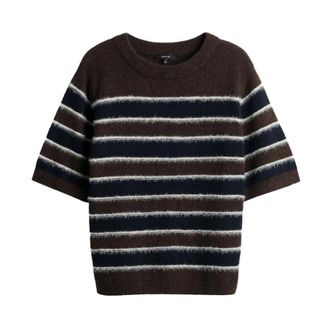 OPUS Pimota Stripe - - Knitwear - Damen - Braun - M