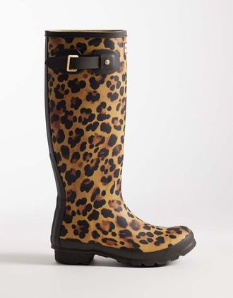 Hunter Original - Bottes de pluie montantes &agrave; imprim&eacute; l&eacute;opard-Multicolore