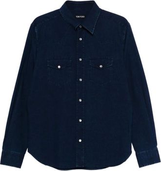 Tom Ford Homme, Chemises, Bleu, Taille: XL Chemise en denim