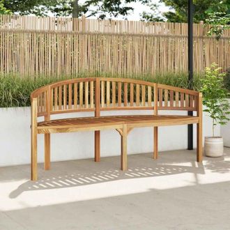 vidaXL Bananenbank 180 cm Massivholz Teak - Vidaxl